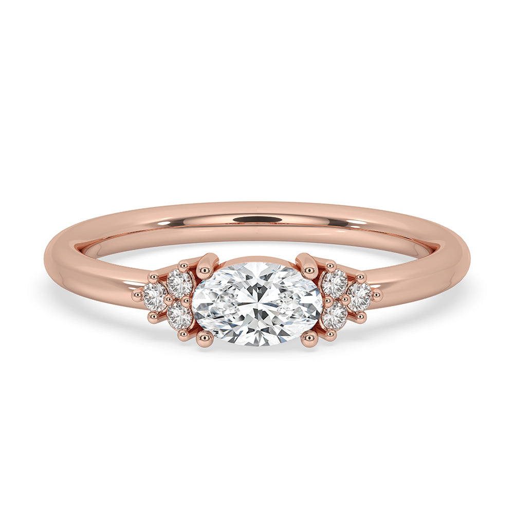 7 Stone Diamond Ring In Rose Gold